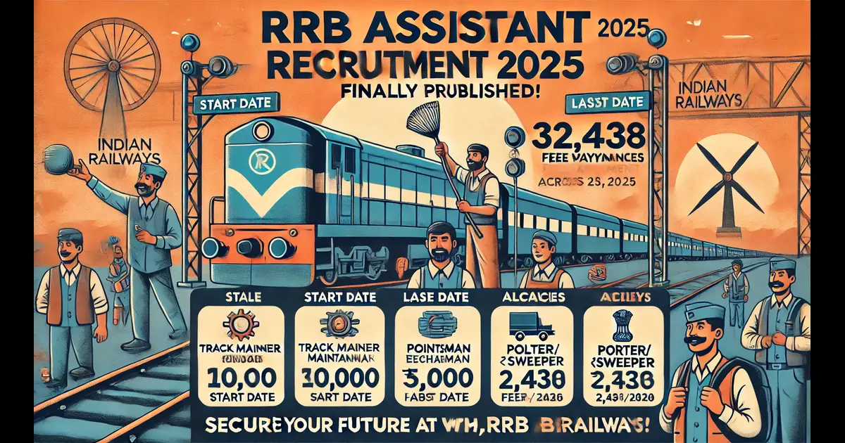 RRB Assistant Recruitment 2025 Announcement Finally Published ...